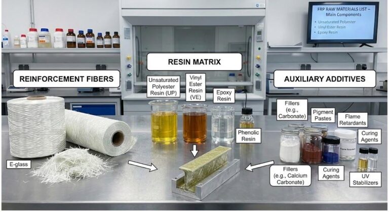 FRP Raw Materials List | Glass Fiber, Resin & Additives | Unicomposite